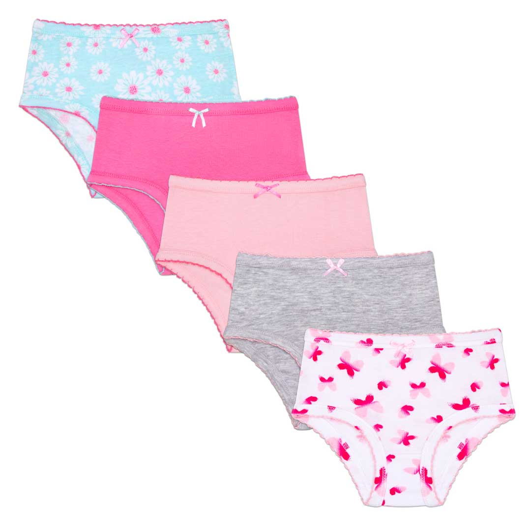 Cotton Spandex Briefs (Toddler Girls) - 5 Pack | René Rofé